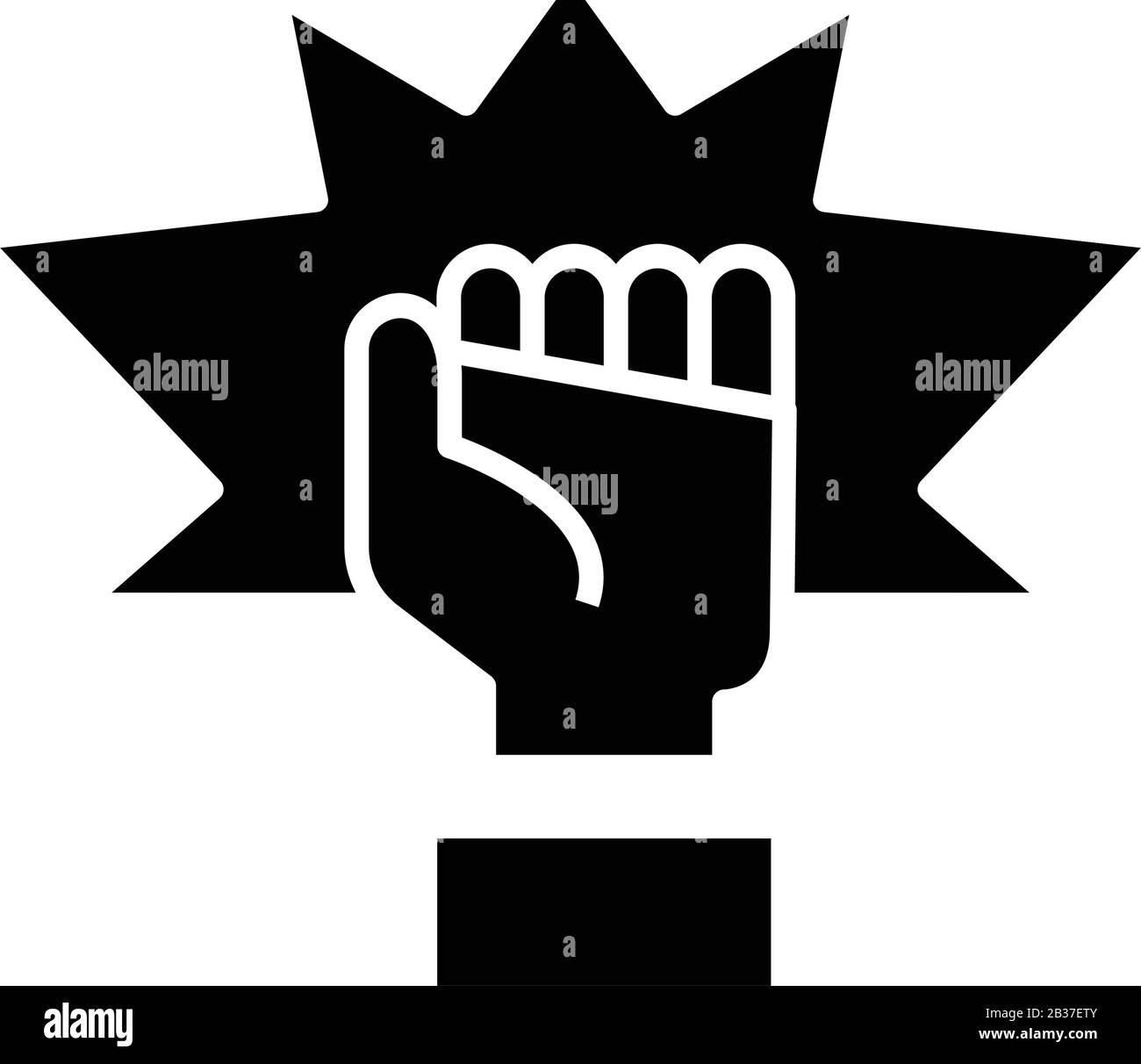 Power black icon, concept illustration, vector flat symbol, glyph sign ...