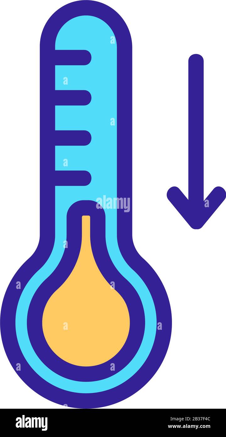 Low temperature icon vector. Isolated contour symbol illustration Stock ...