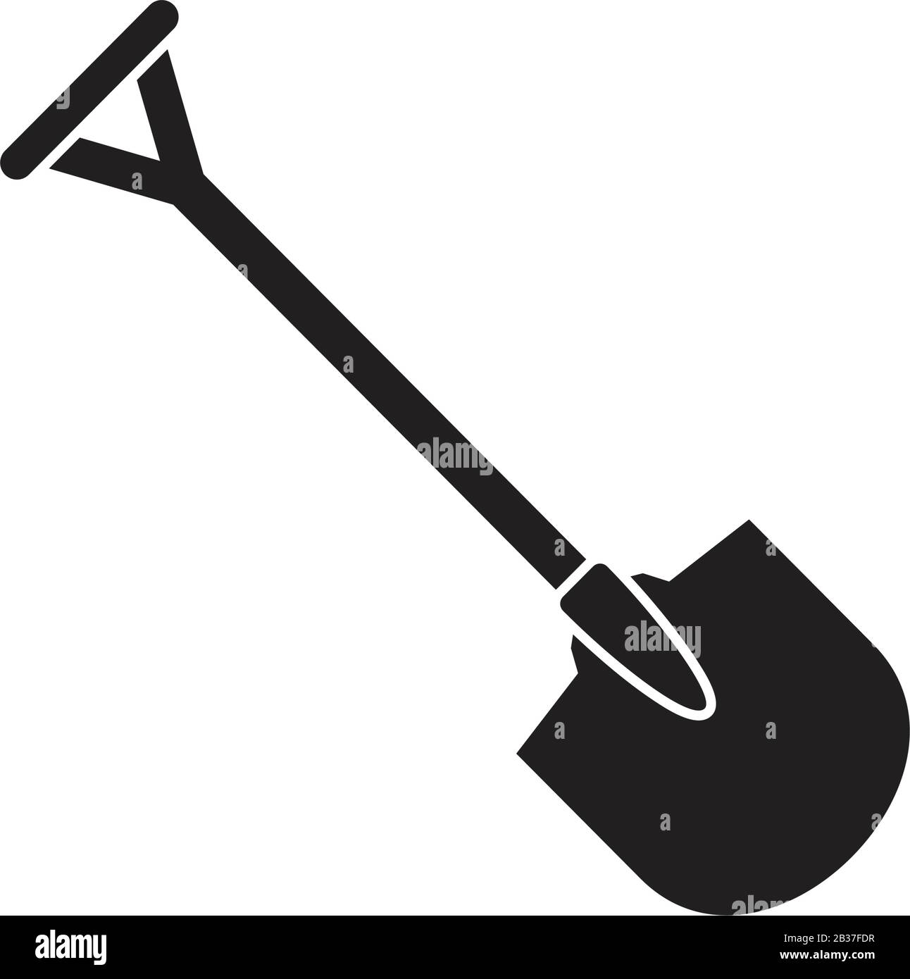 Shovel icon template black color editable. Shovel icon symbol Flat ...
