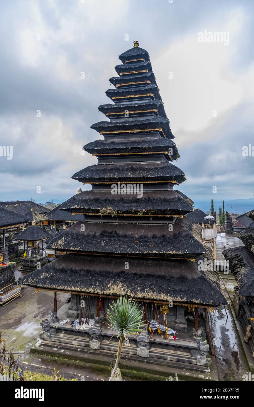 Old meru tower Besakih Bali Indonesia Stock Photo - Alamy