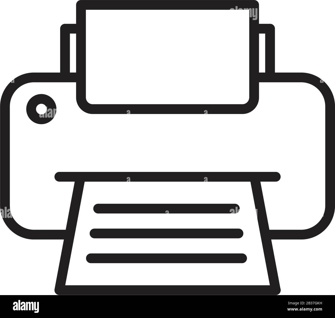 Printer icon template black color editable. Printer icon symbol Flat ...