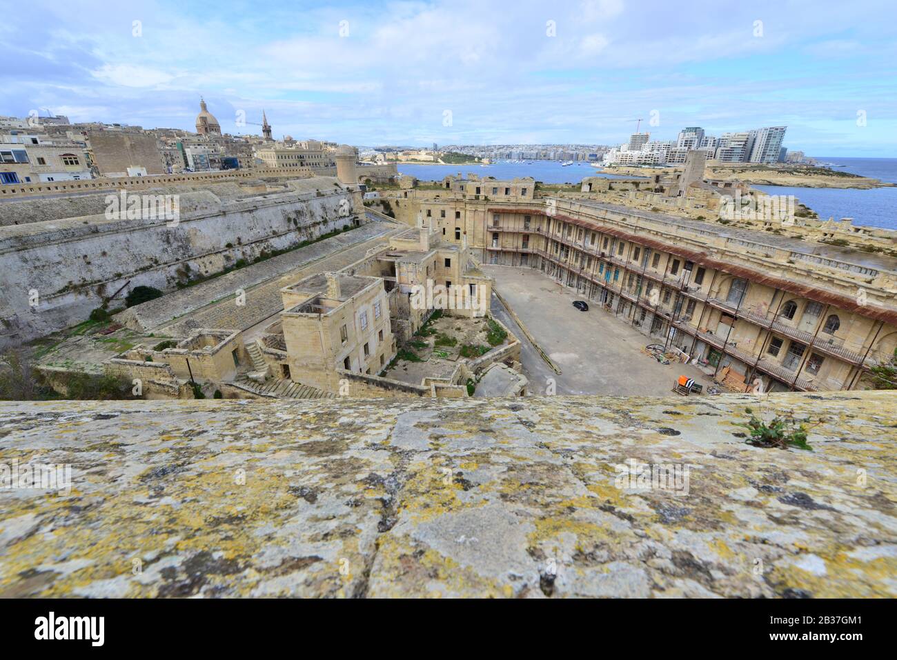 The ruins at Fort St Elmo in Malta Stock Photo - Alamy