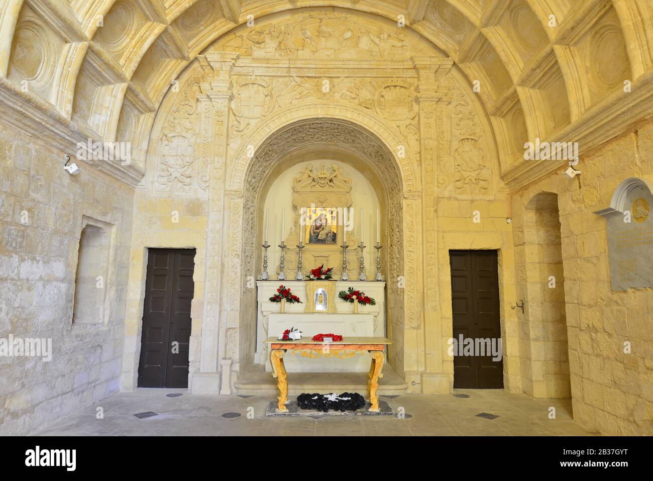 The Inside of the Chapel of St Anne at St Elmos fortress in Malta Stock ...