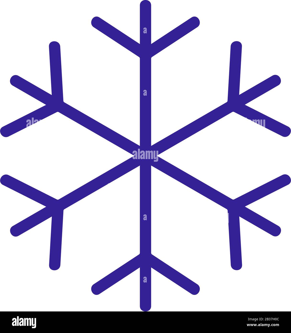 Snowflake icon vector. Isolated contour symbol illustration Stock Vector Image & Art - Alamy