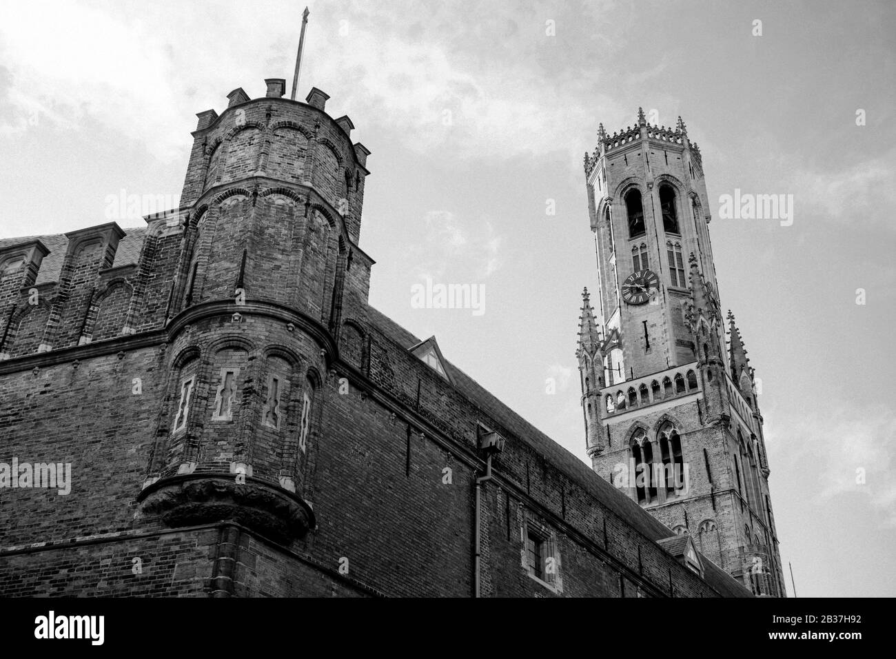 Belgium landmarks architecture city Black and White Stock Photos ...