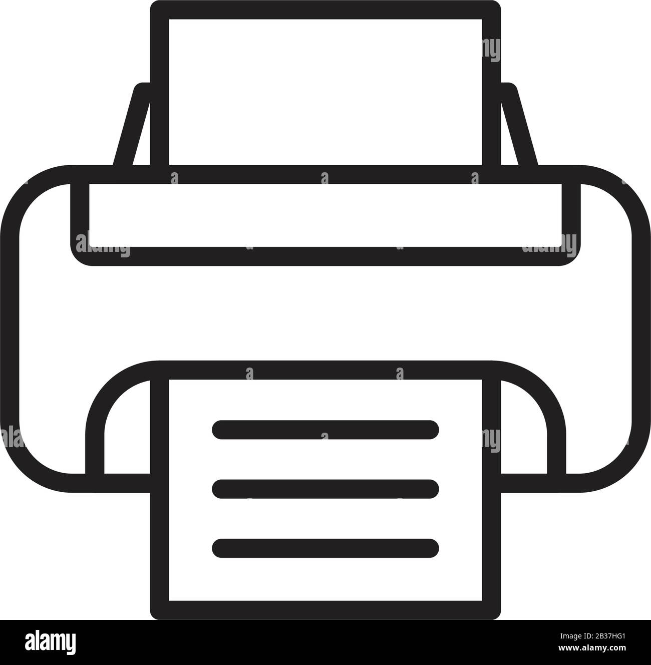 Printer icon template black color editable. Printer icon symbol Flat ...