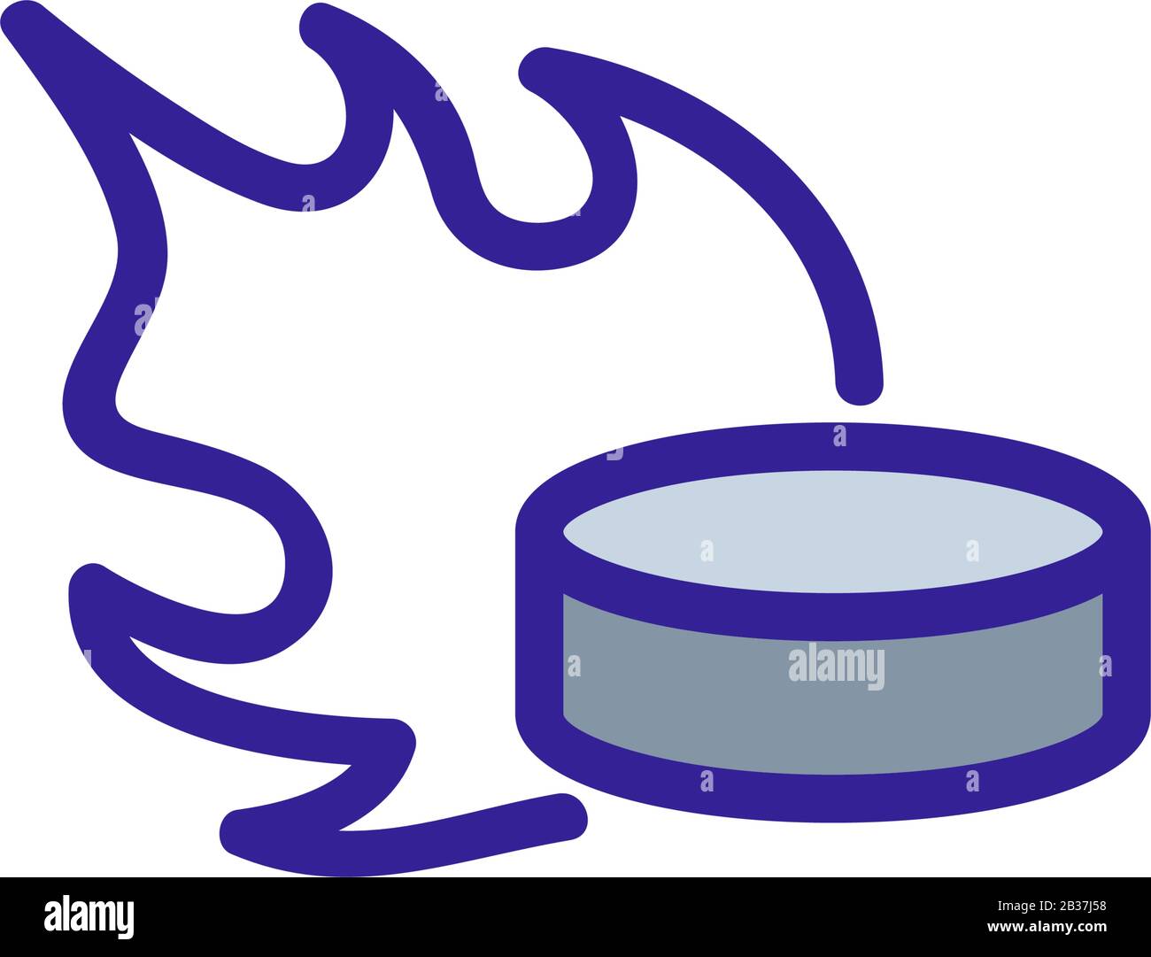 puck, fire icon vector. Isolated contour symbol illustration Stock ...