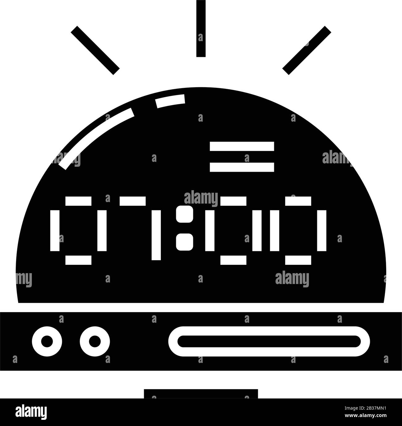 Alarm clock cartoon illustration Black and White Stock Photos & Images ...