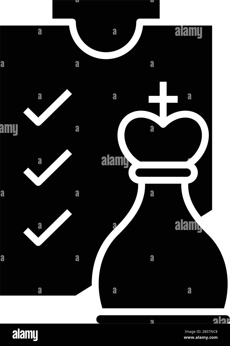 Play strategy black icon, concept illustration, vector flat symbol ...