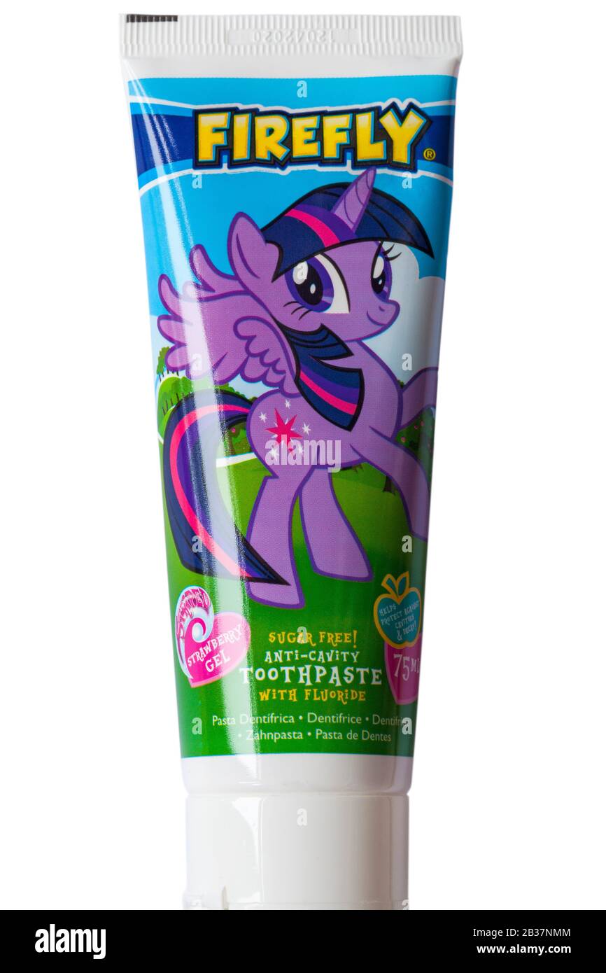 Tube of children's My Little Pony Firefly sugar free anti-cavity ...