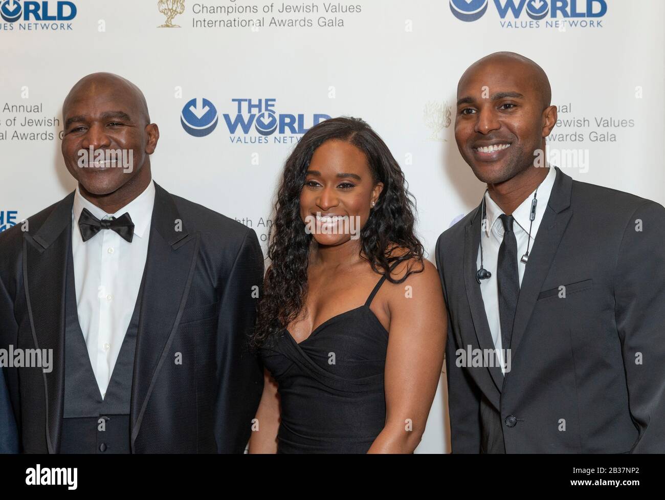New York, NY - March 3, 2020: Evander Holyfield, Evette Ashley ...