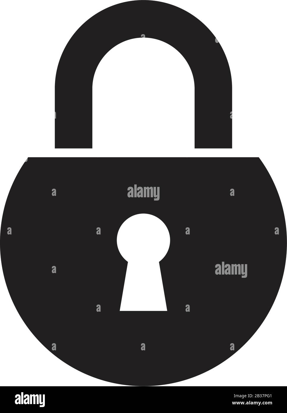 Padlock icon template black color editable. Padlock icon symbol Flat ...