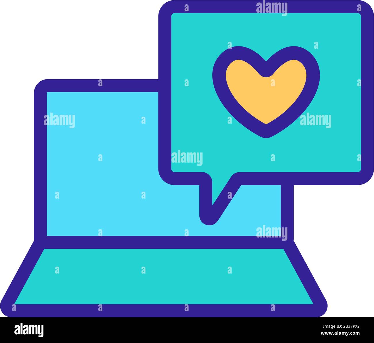 laptop, tip positive vector icon. Isolated contour symbol illustration ...