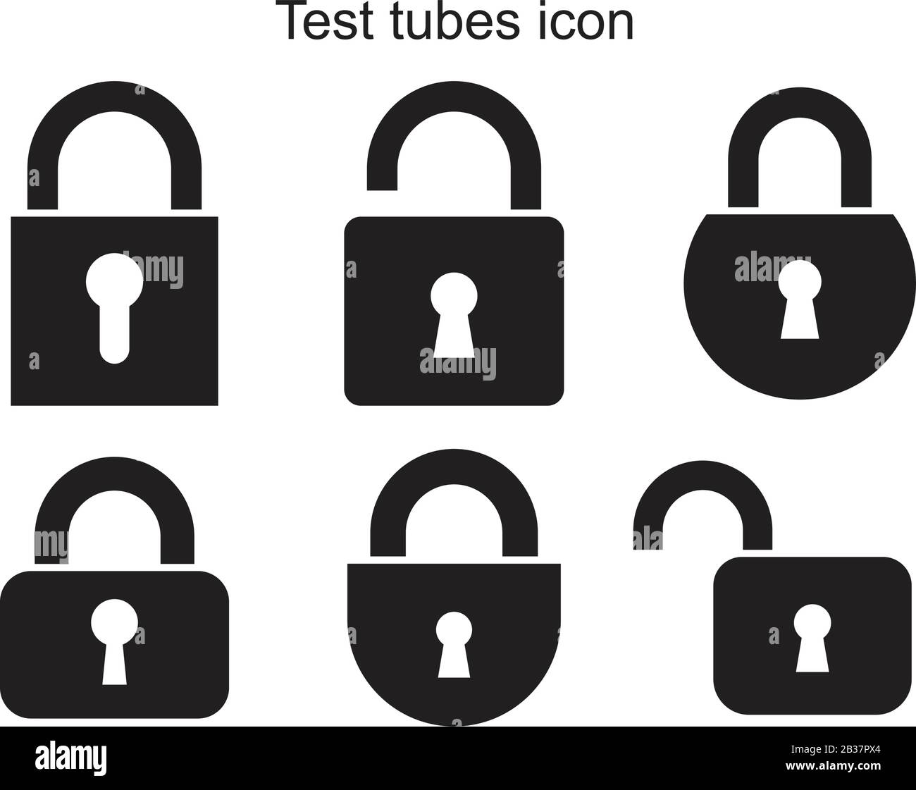 Padlock icon template black color editable. Padlock icon symbol Flat ...