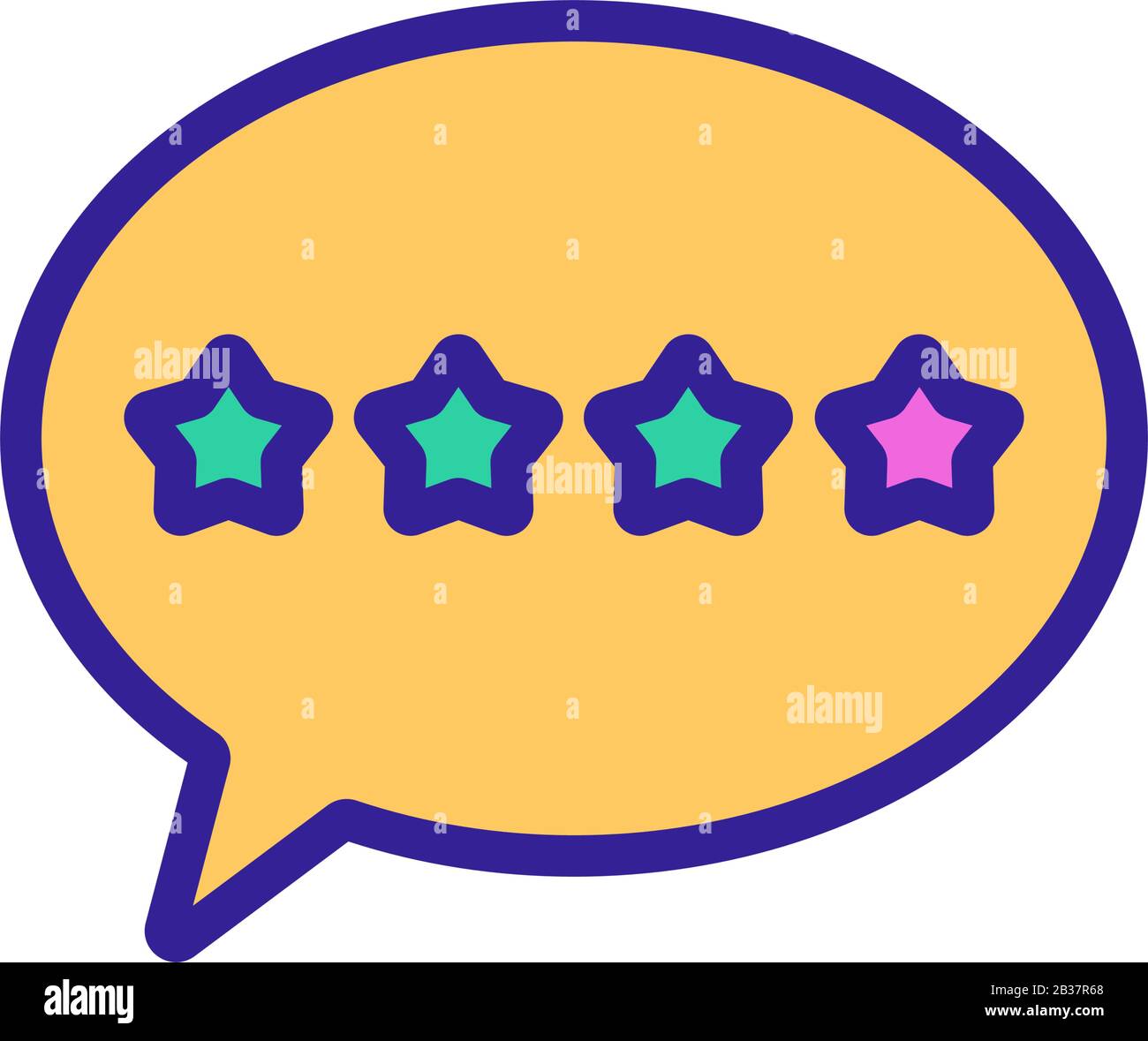review, star icon vector. Isolated contour symbol illustration Stock ...