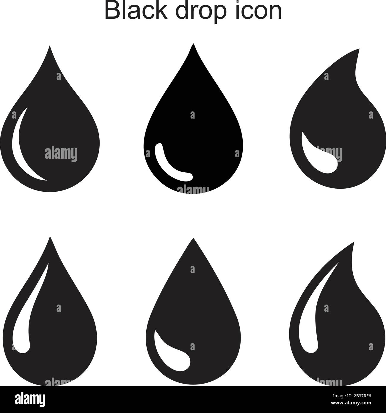 Black drop icon template black color editable. Black drop icon symbol ...