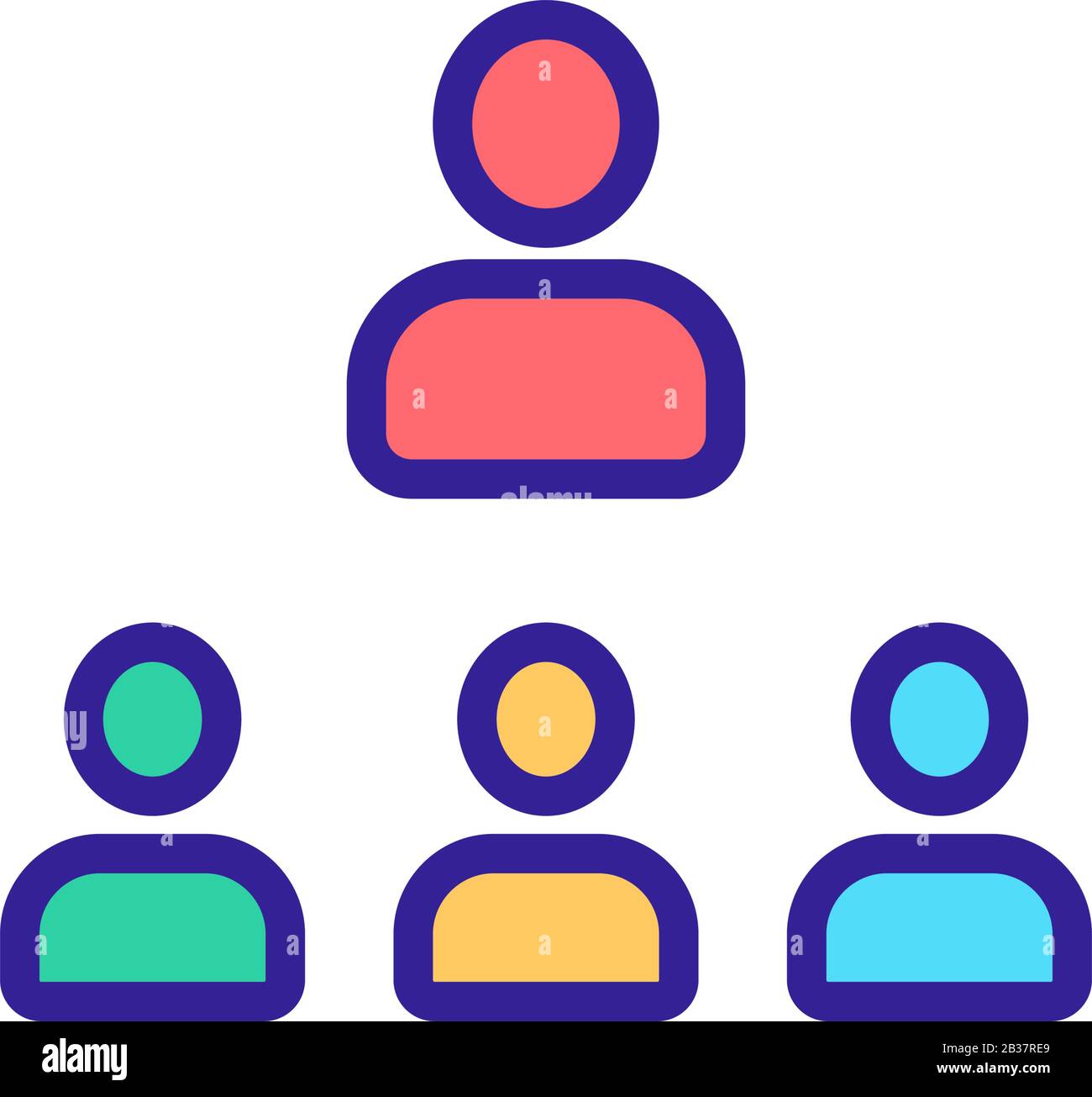 referral, group icon vector. Isolated contour symbol illustration Stock ...