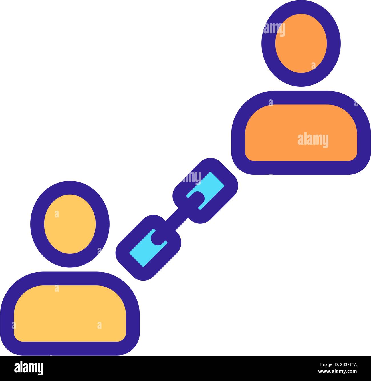 two referrals icon vector. Isolated contour symbol illustration Stock ...