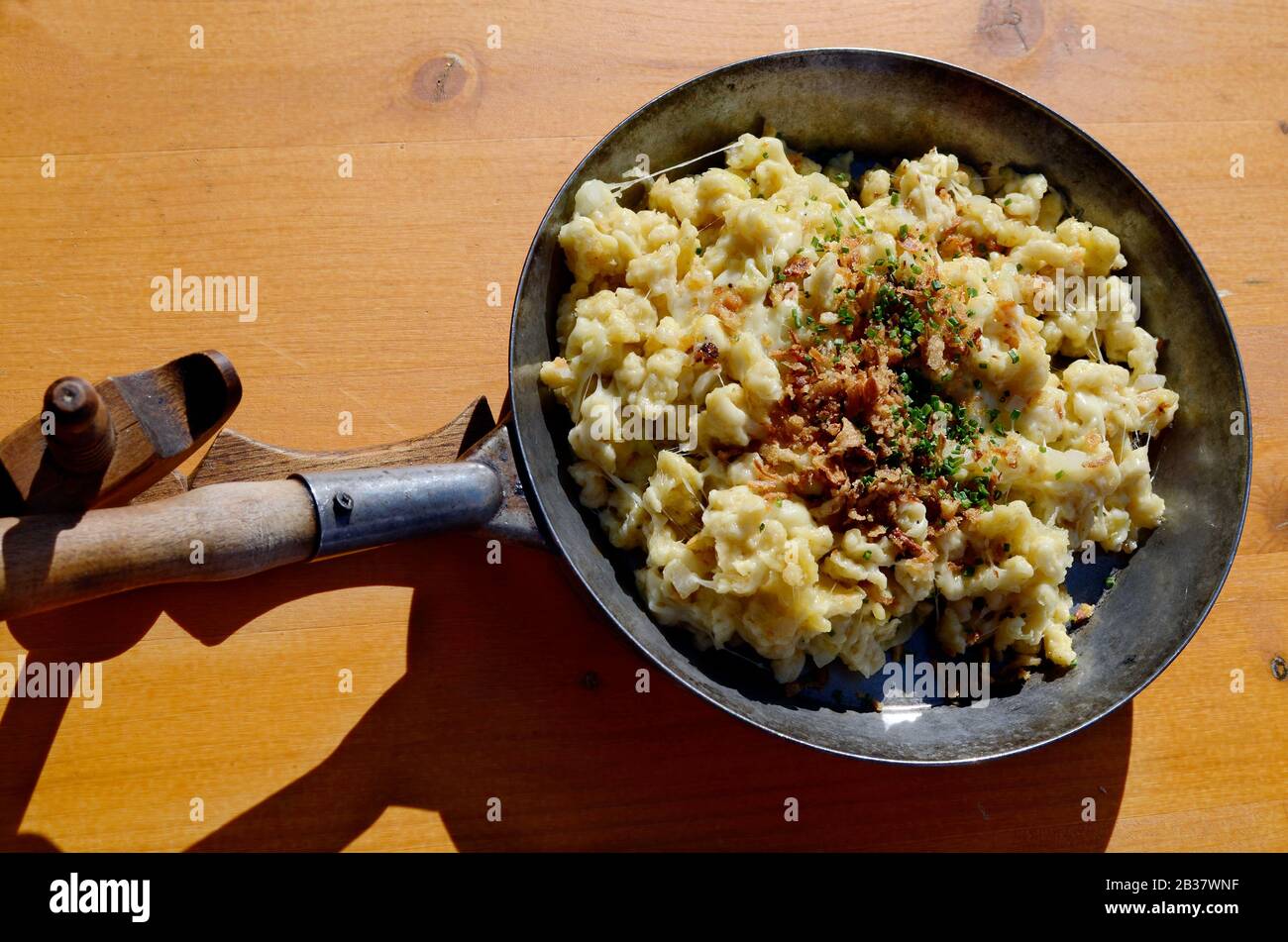 Austria, cheese dumplings - aka Kasnocken - traditional Tyrolean meal ...