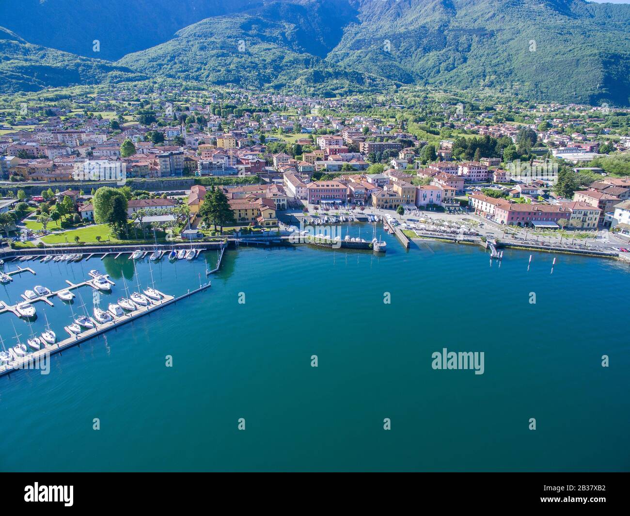 Como Lake (IT) - Colico- aerial view Stock Photo - Alamy