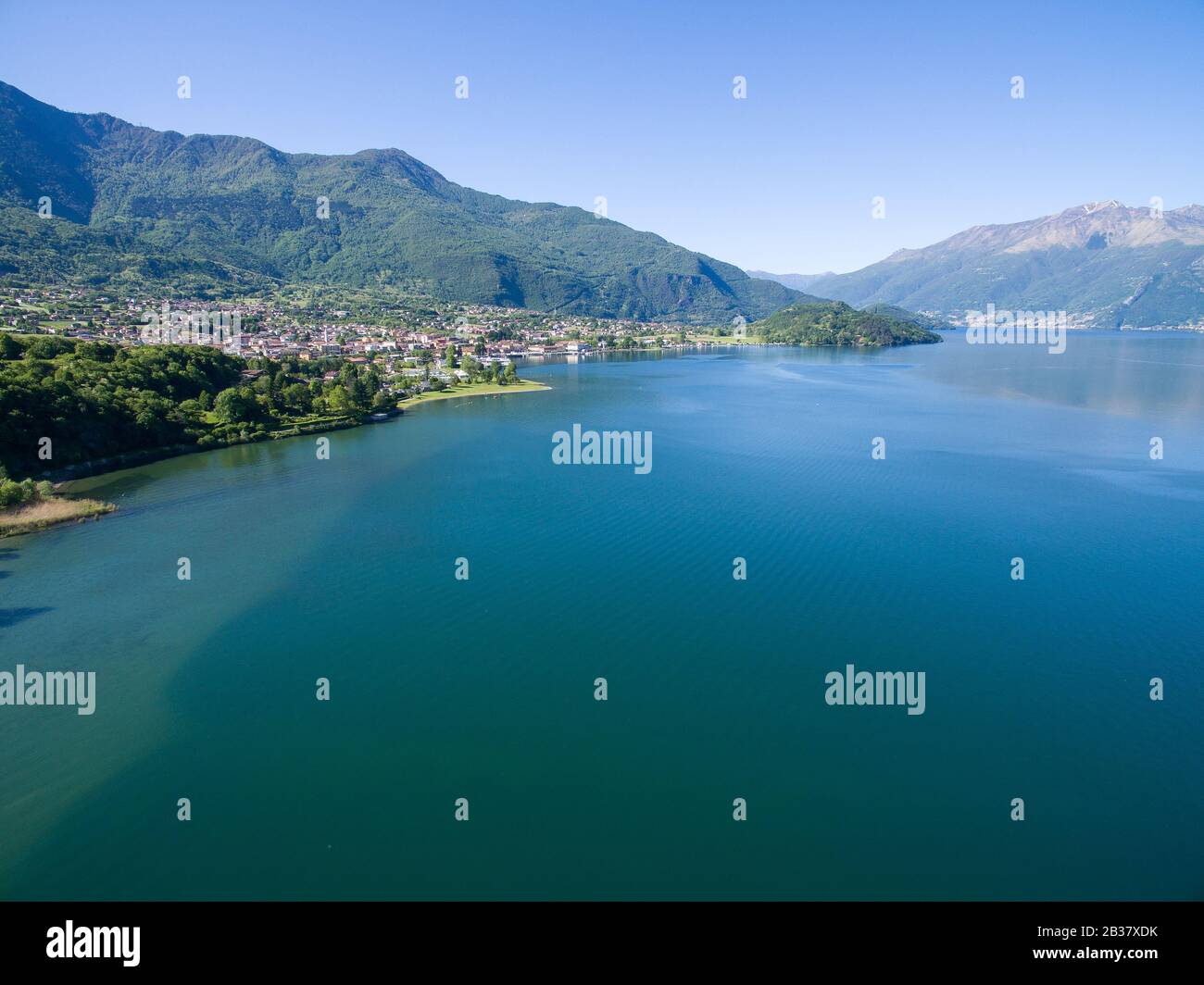 Como Lake (IT) - Colico- aerial view Stock Photo - Alamy