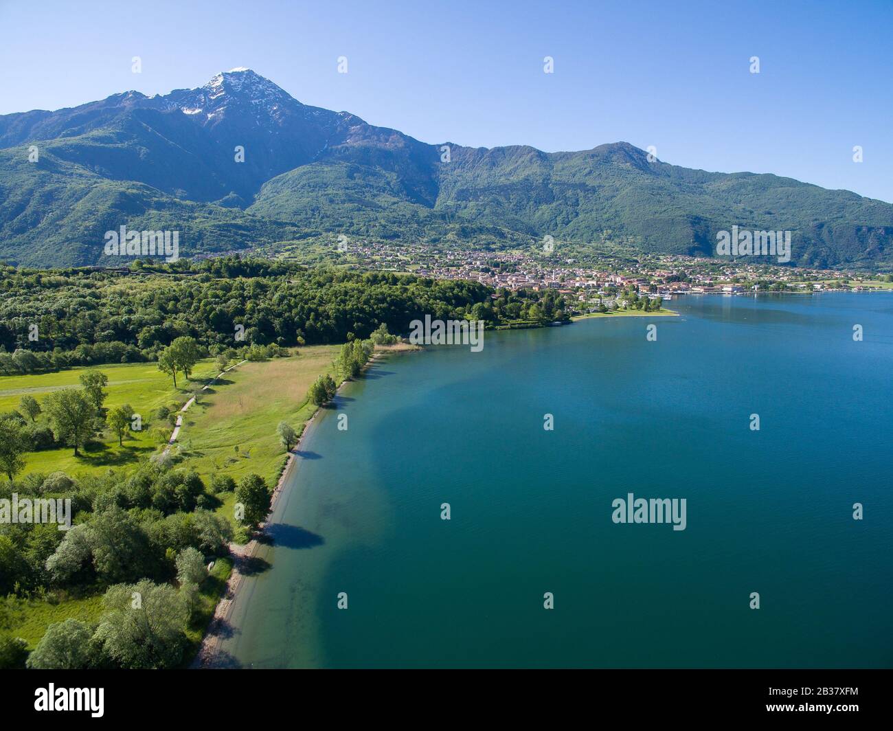 Como Lake (IT) - Colico- aerial view Stock Photo - Alamy