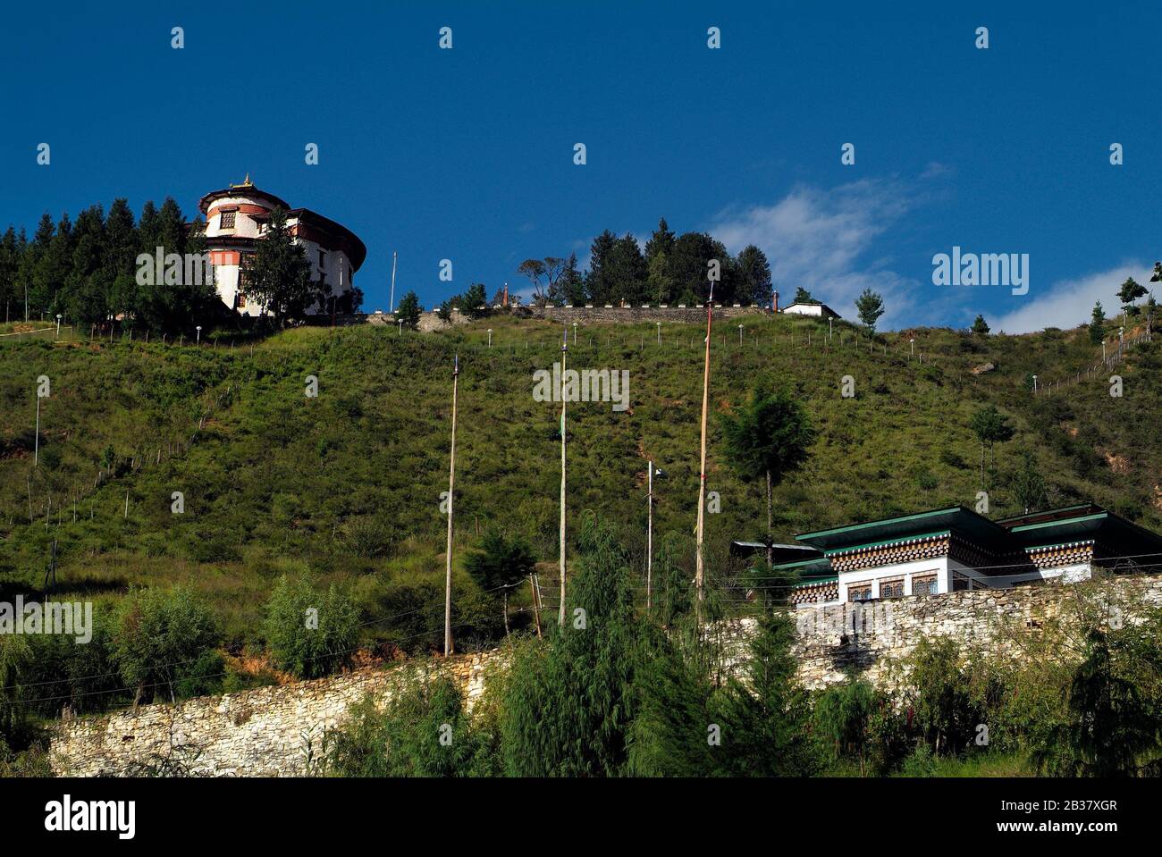 Bhutan, Ta Dzong with national museum inside Stock Photo - Alamy