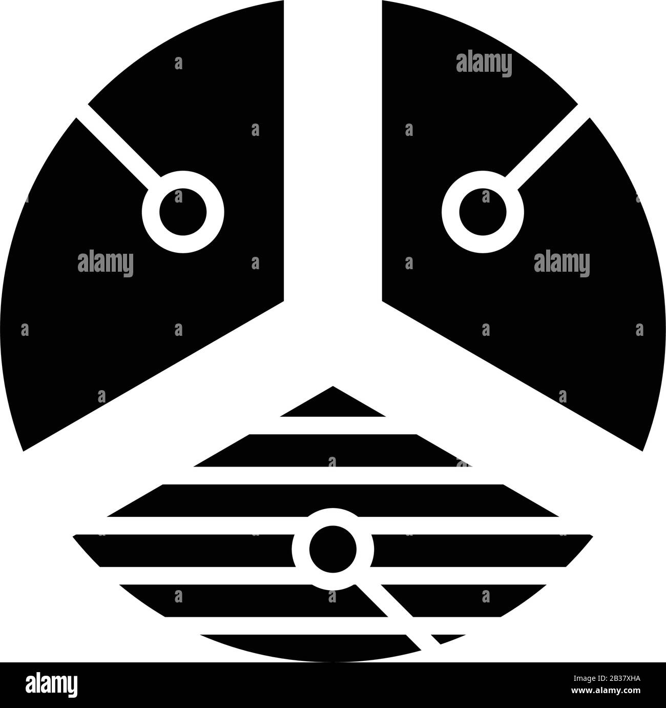 Proportion black icon, concept illustration, vector flat symbol, glyph ...