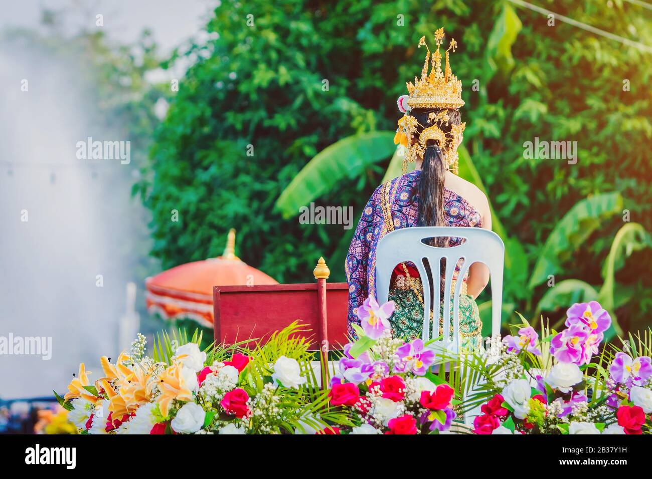 Beautiful with traditionally dressed woman is crowned to be "Miss ...