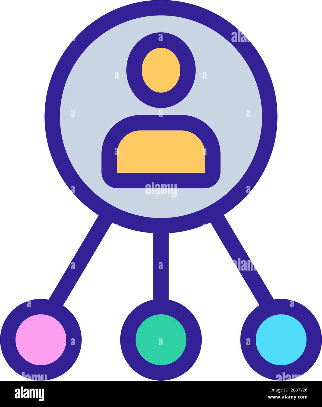 Referral system icon vector. Isolated contour symbol illustration Stock ...