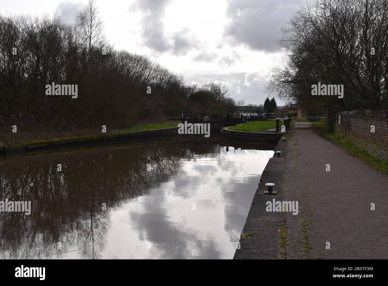 Wigan Canal Lock Stock Photo - Alamy