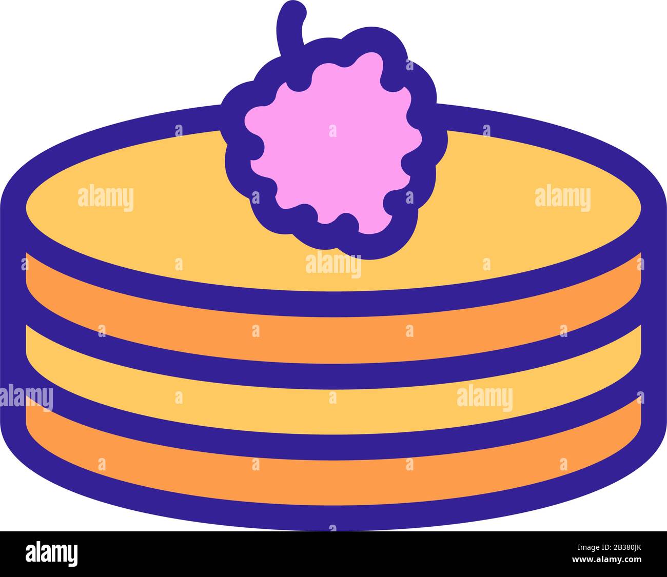 Raspberry pie icon vector. Isolated contour symbol illustration Stock ...