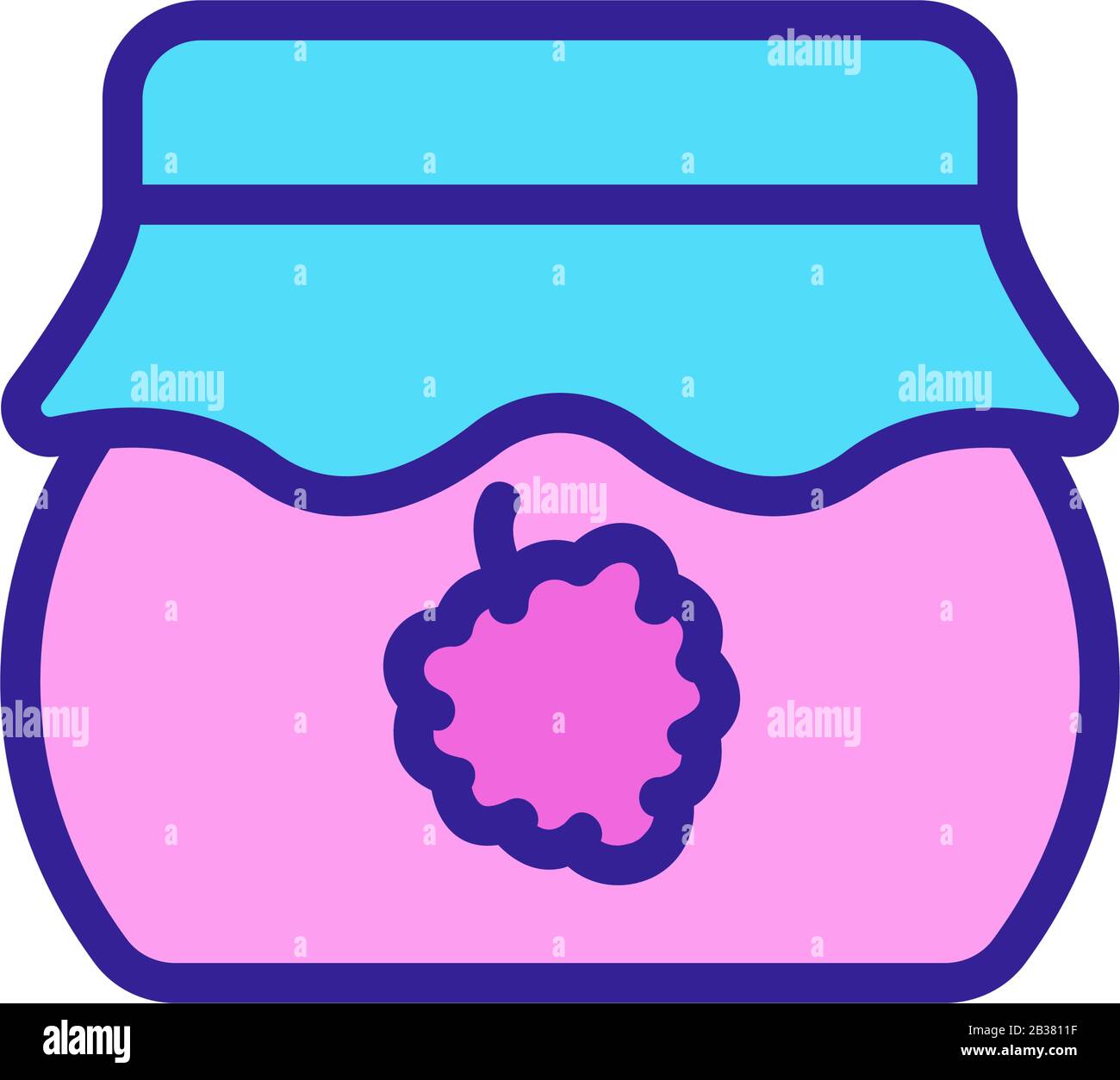 raspberry jam icon vector. Isolated contour symbol illustration Stock ...