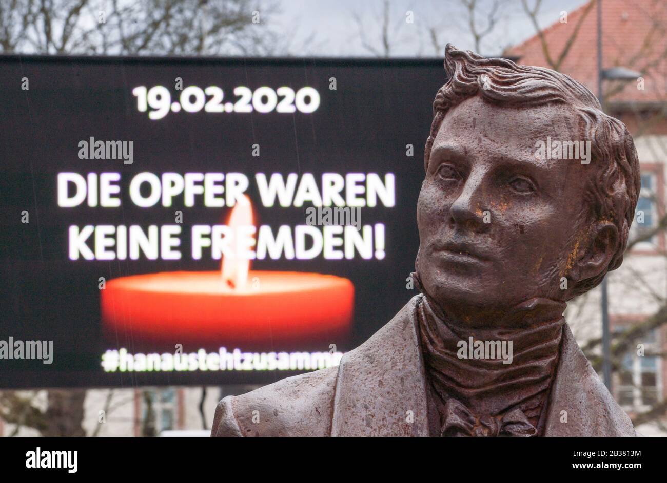04 March 2020, Hessen, Hanau: A memorial to the Jewish painter Moritz ...