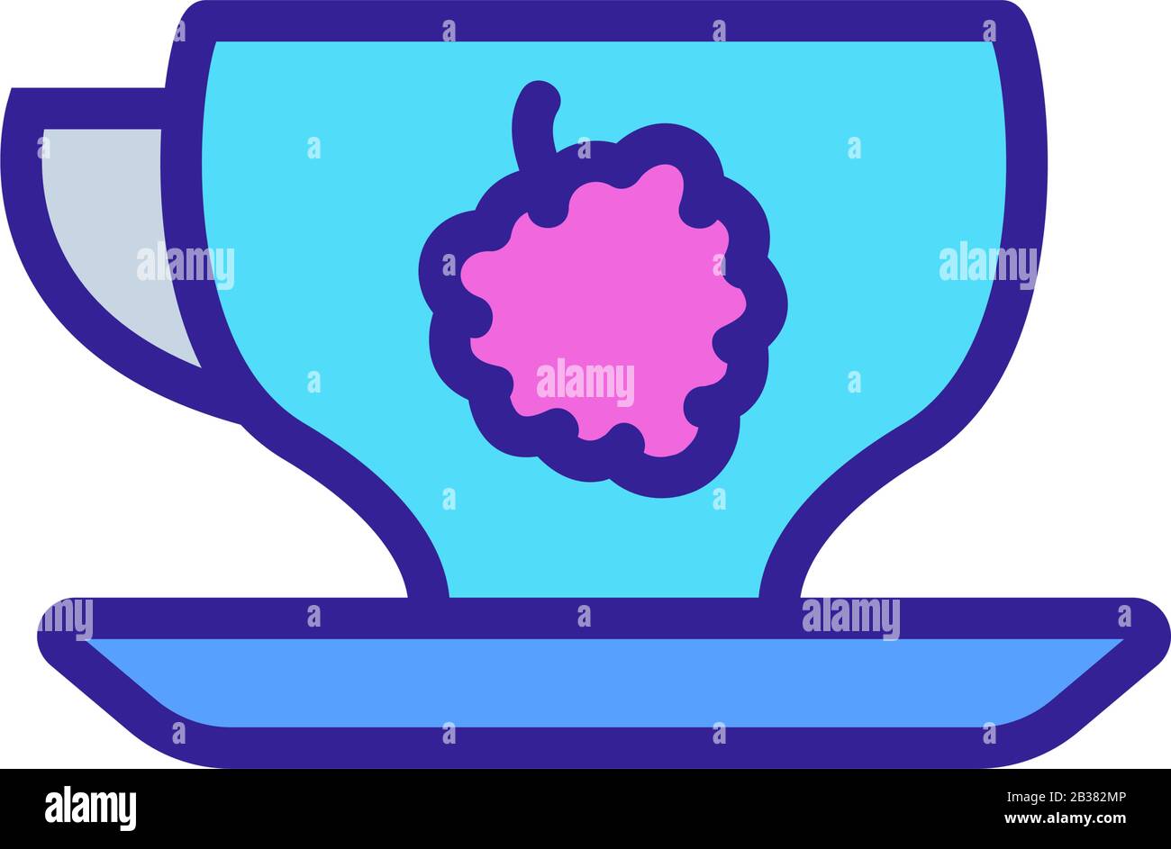 Raspberry drink icon vector. Isolated contour symbol illustration Stock ...