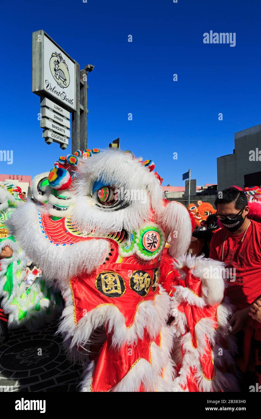 Golden Dragon Parade, Chinatown, Los Angeles, California, USA Stock ...