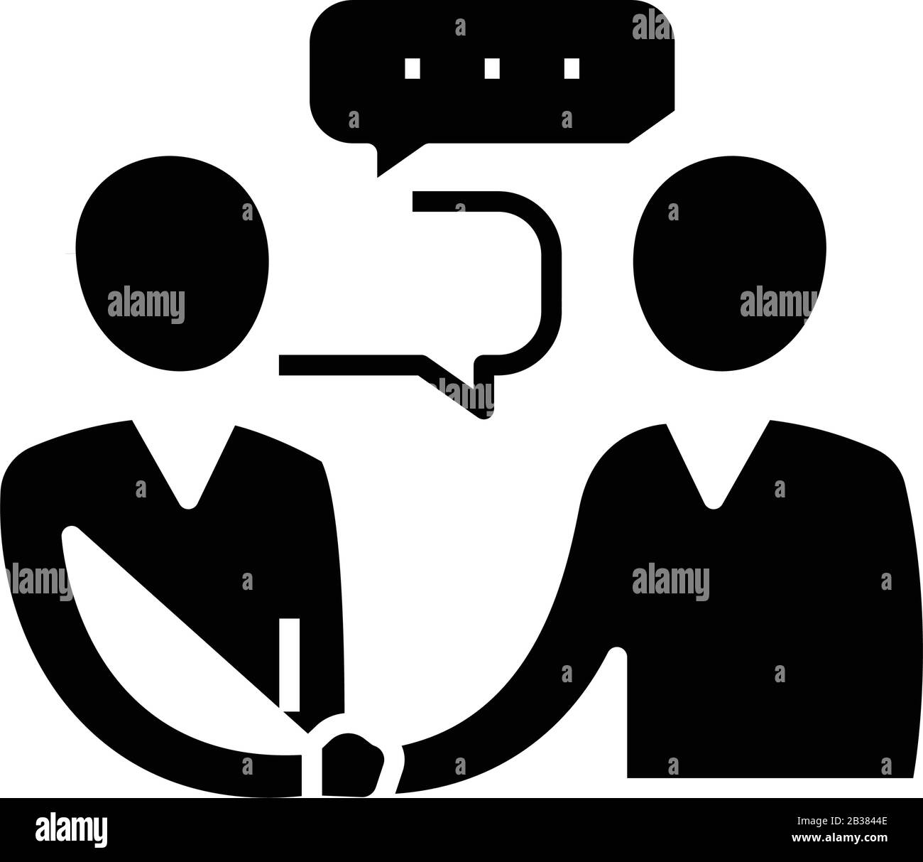 Office communications black icon, concept illustration, vector flat ...