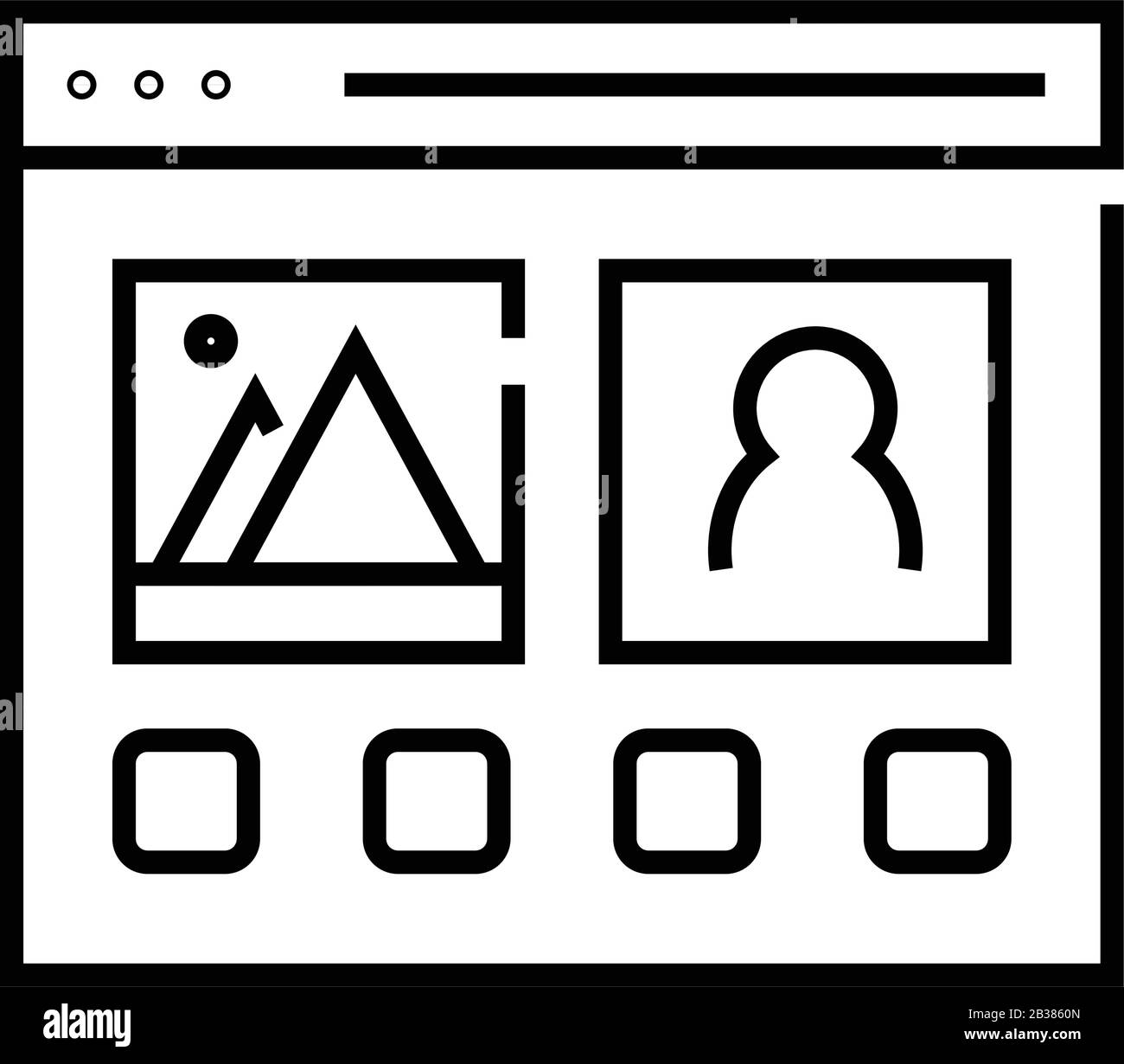 Web pages line icon, concept sign, outline vector illustration, linear ...