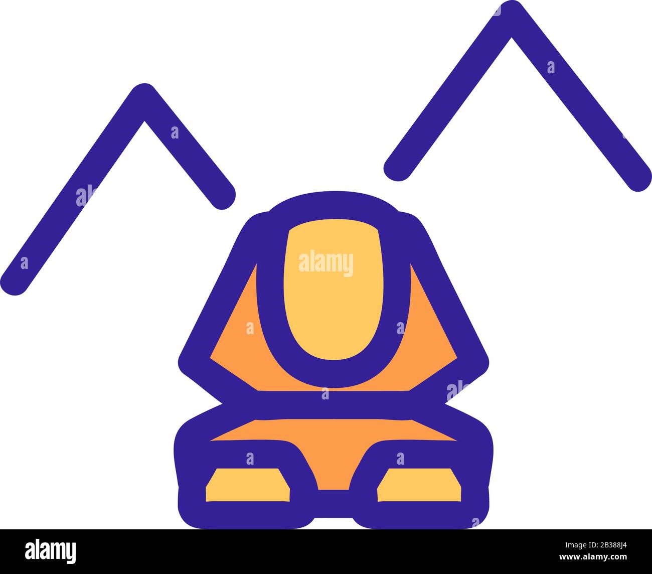 Egypt sphinx icon vector. Isolated contour symbol illustration Stock ...