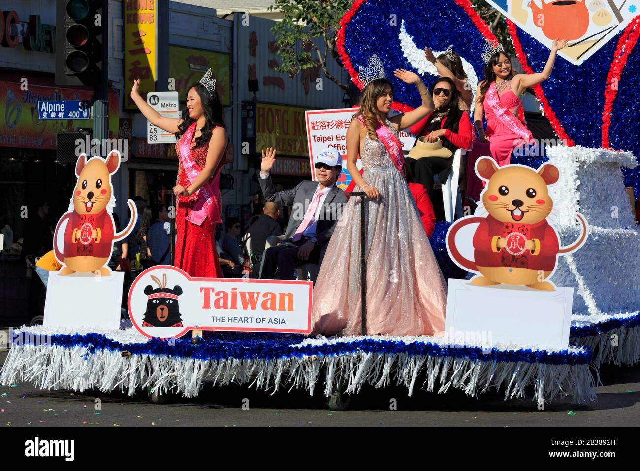 Golden Dragon Parade, Chinatown, Los Angeles, California, USA Stock ...