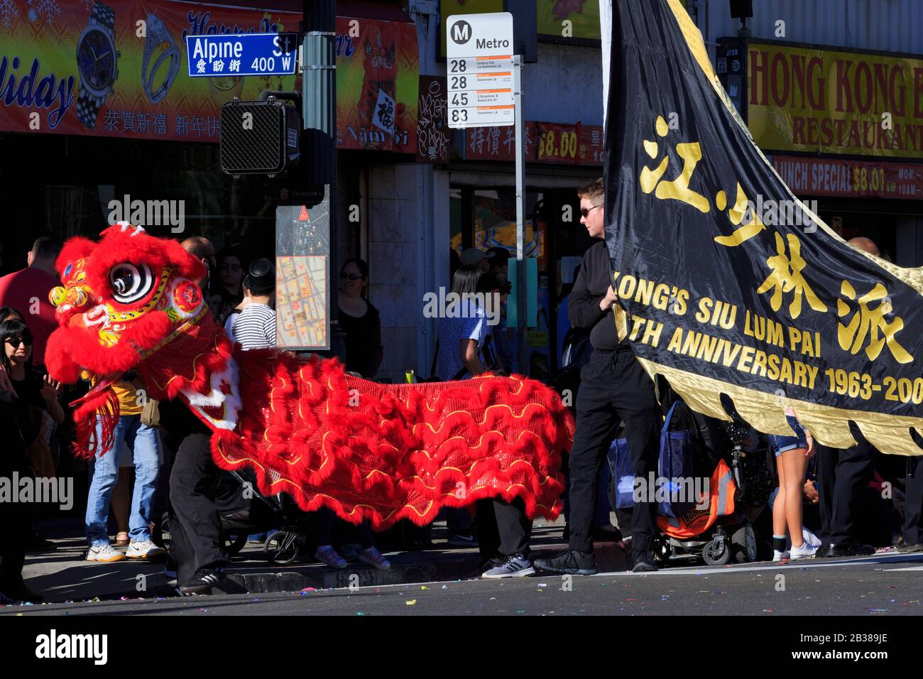 Golden Dragon Parade, Chinatown, Los Angeles, California, USA Stock ...