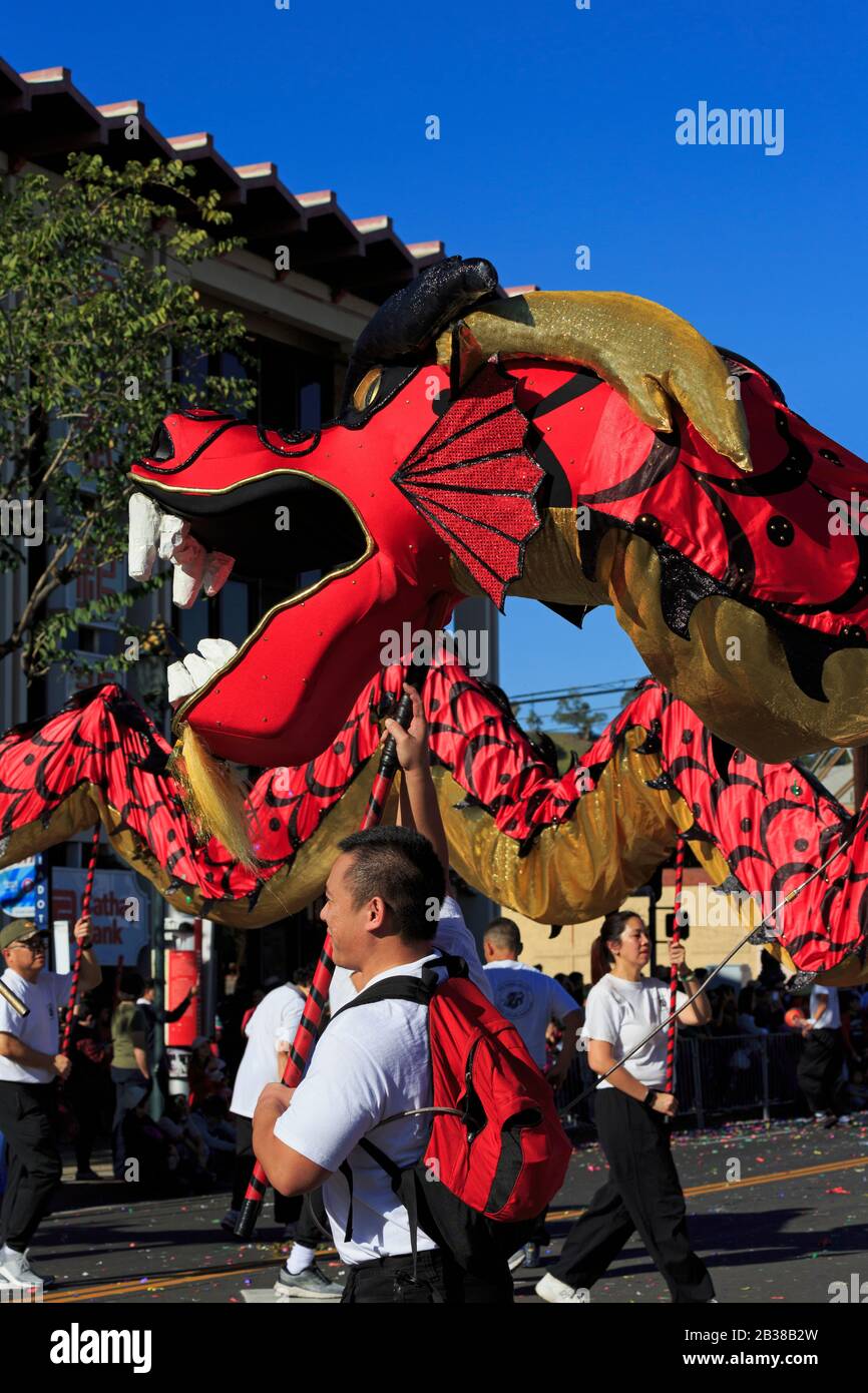 Golden Dragon Parade, Chinatown, Los Angeles, California, USA Stock ...