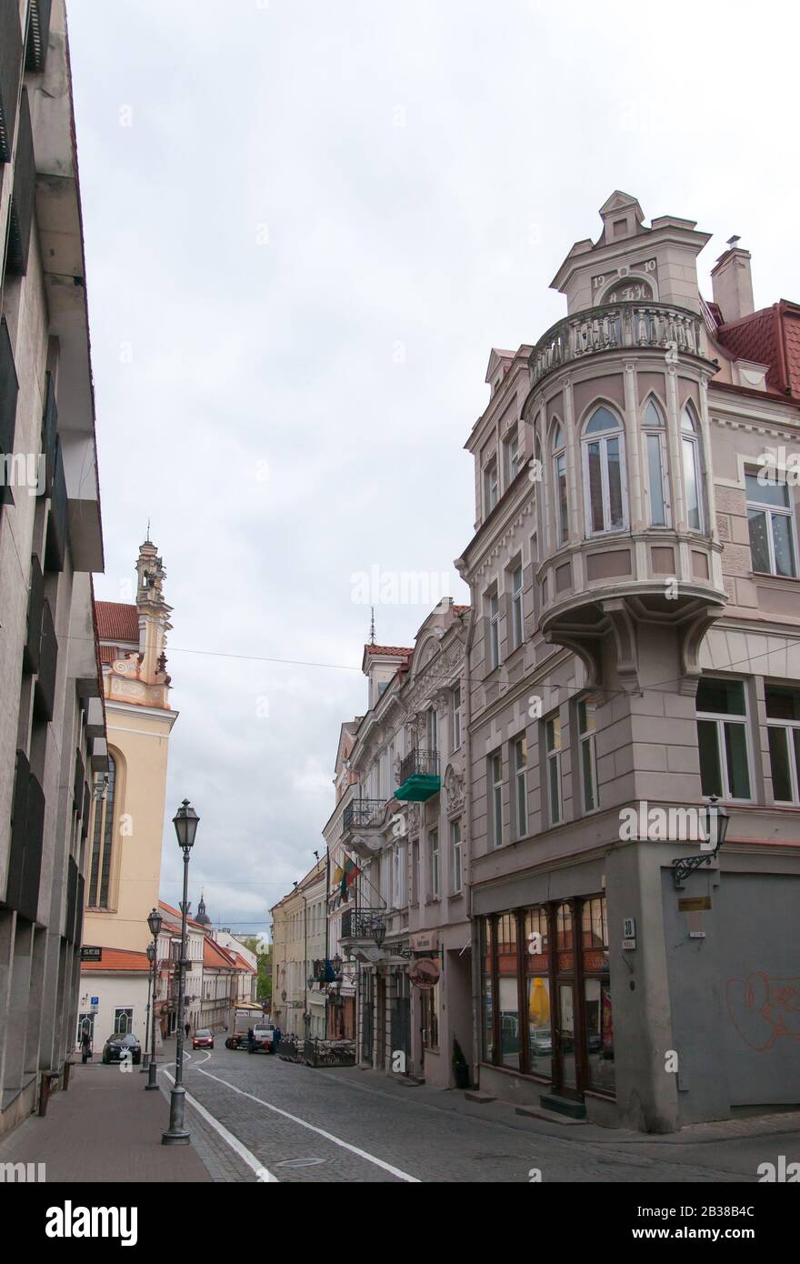 Travel in Lithuania Vilnius city street Stock Photo - Alamy
