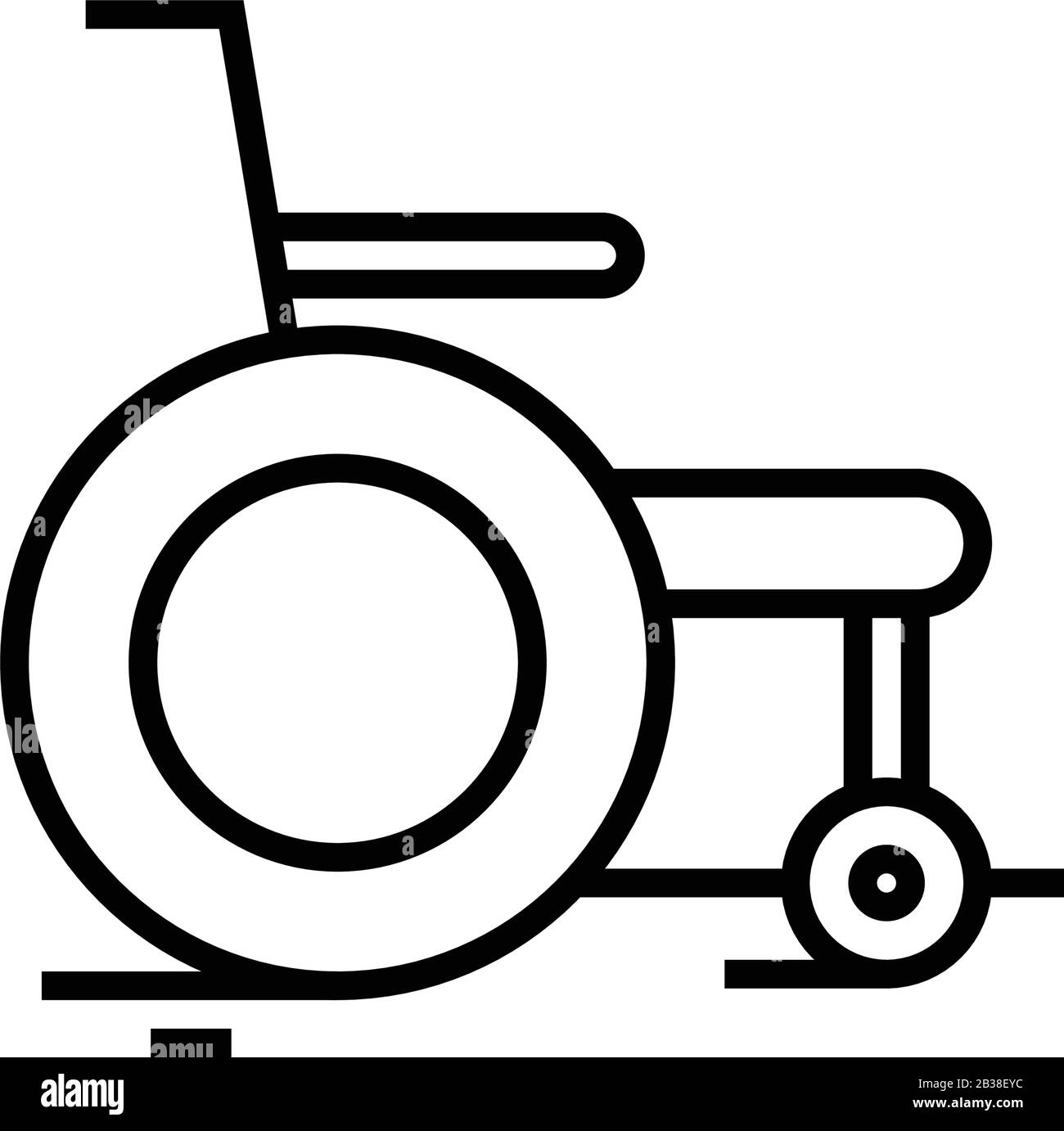 Wheelchair line icon, concept sign, outline vector illustration, linear ...