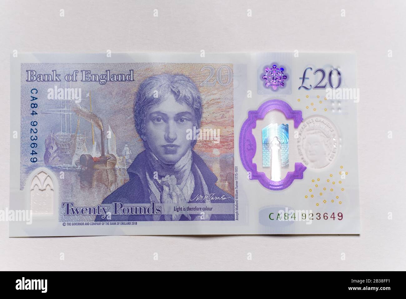 The New British 20 Pound Bank Note Stock Photo - Alamy