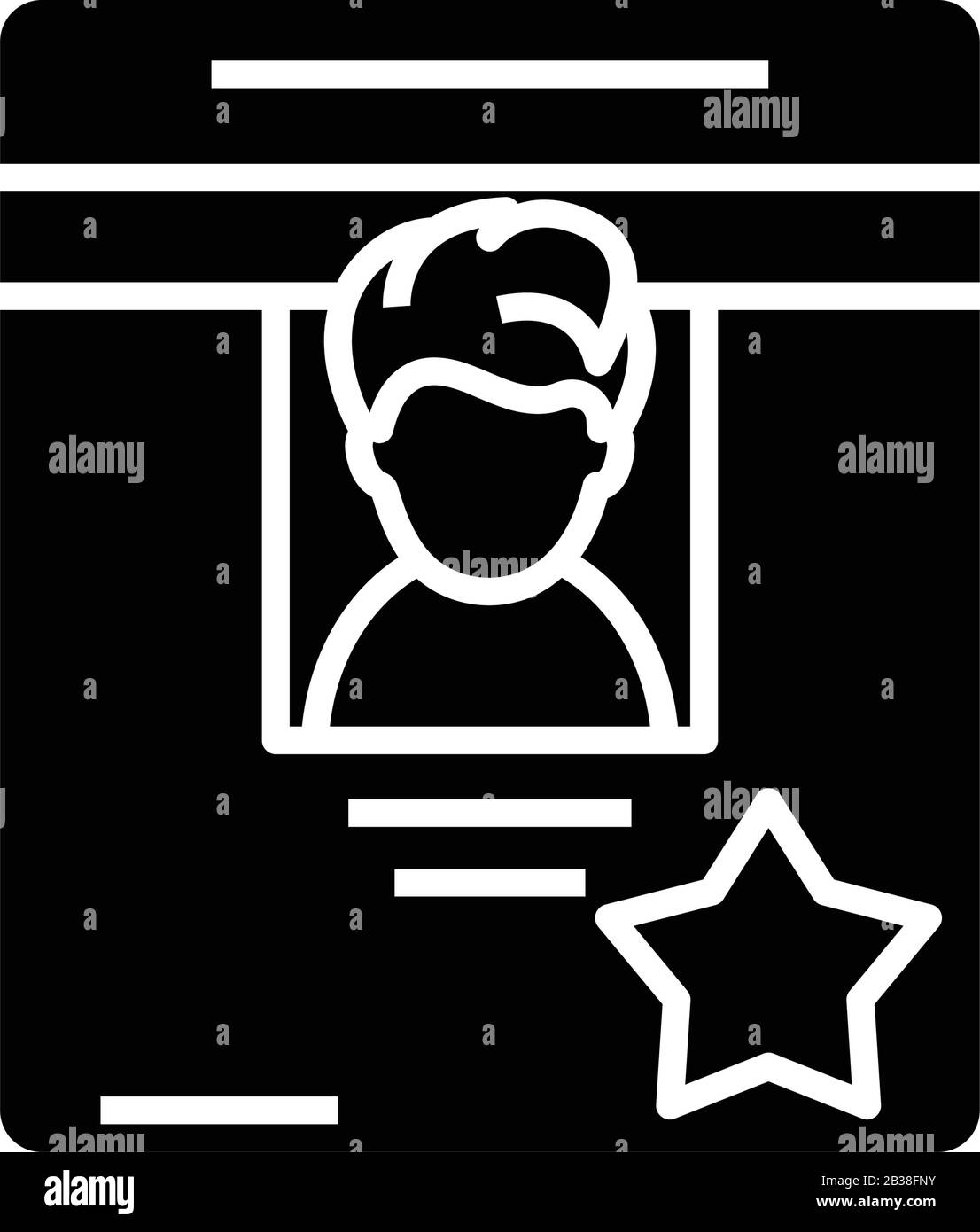 Profile view black icon, concept illustration, vector flat symbol ...