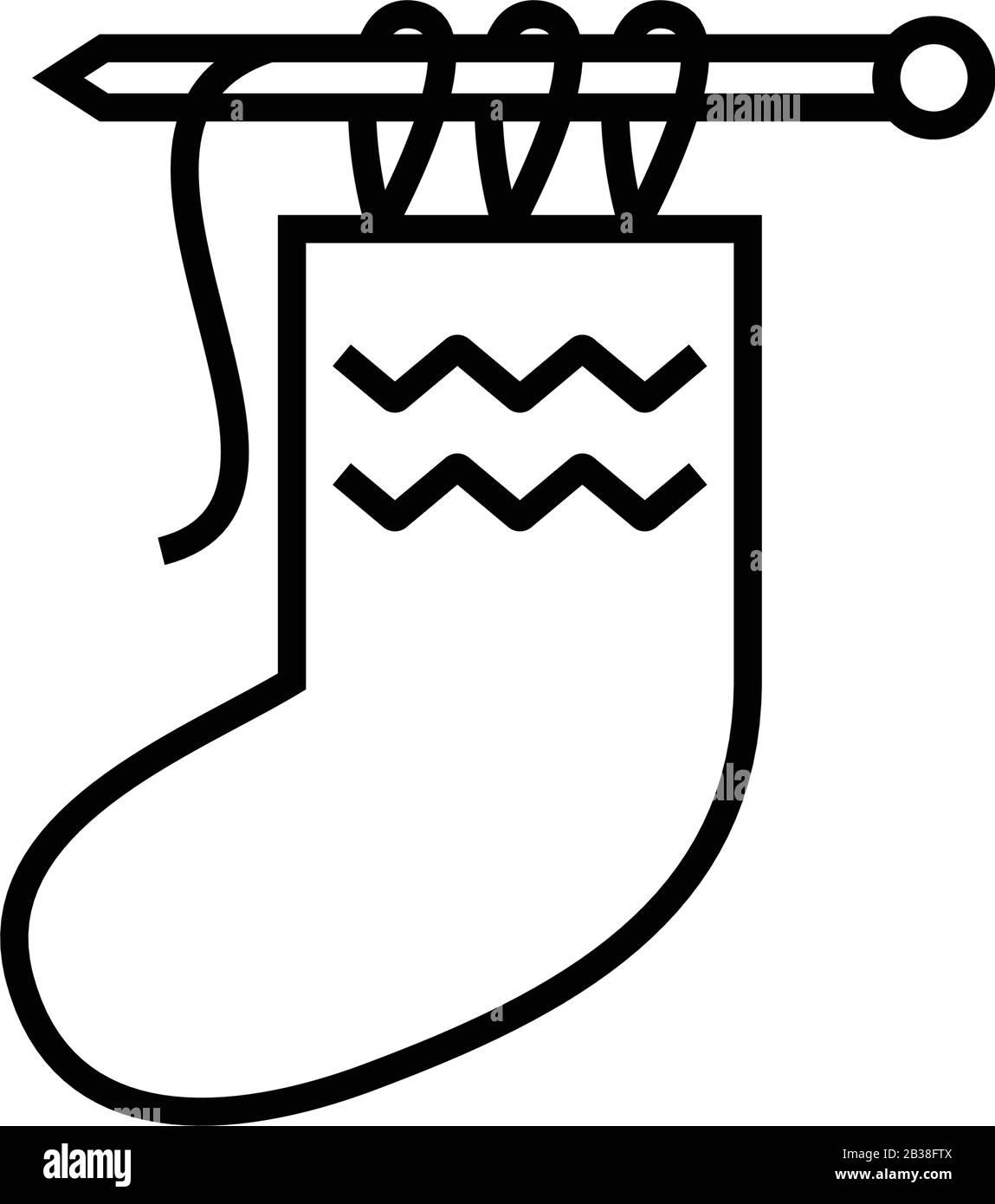 Warm socks line icon, concept sign, outline vector illustration, linear ...