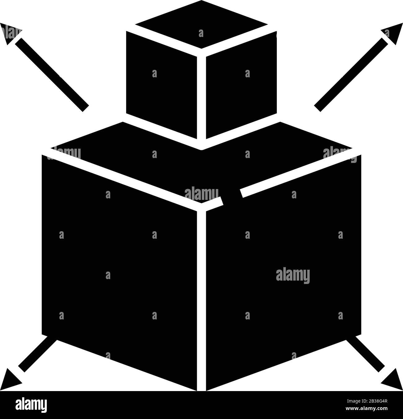 Product transfer black icon, concept illustration, vector flat symbol ...