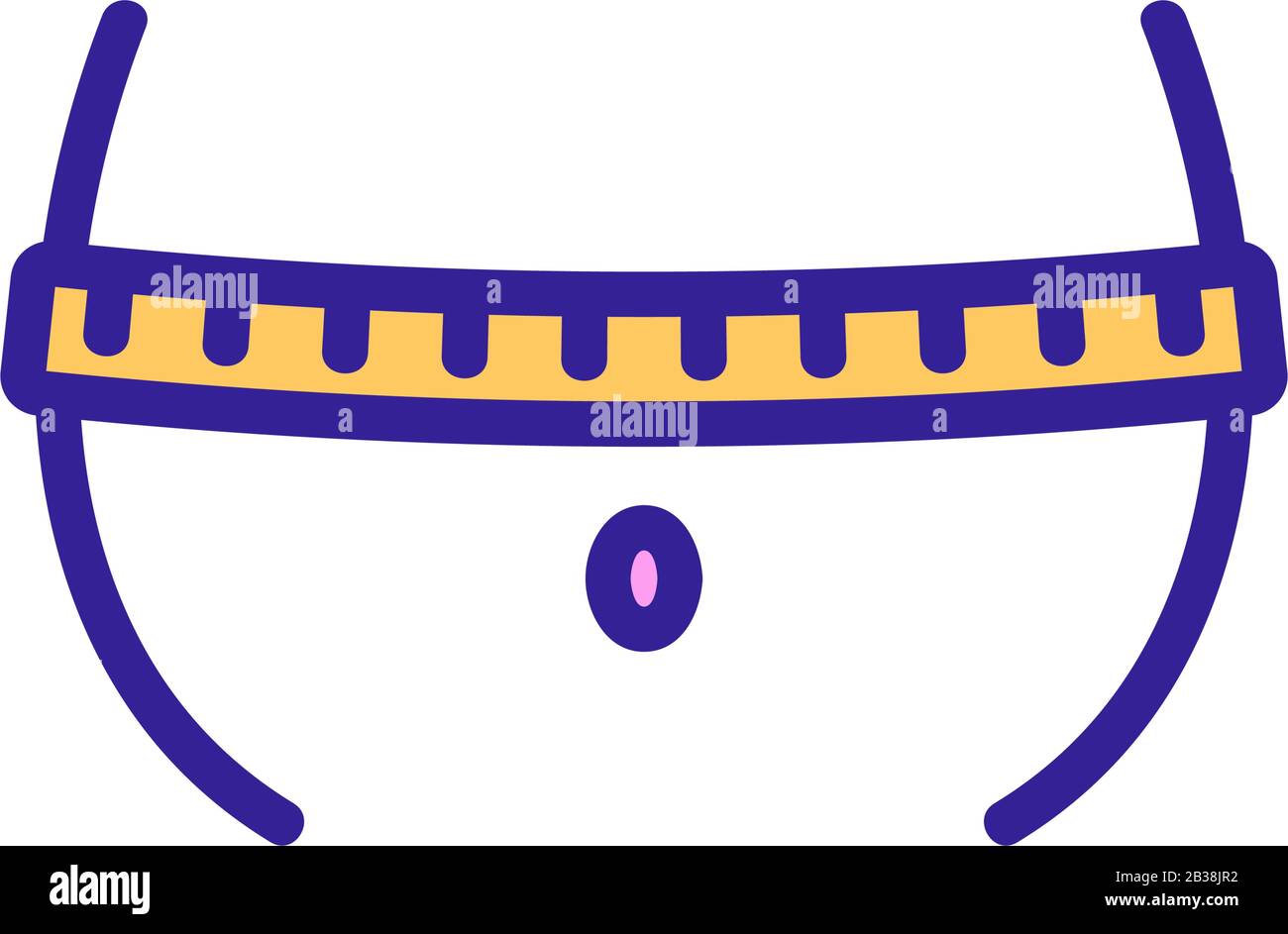 waist circumference icon vector. Isolated contour symbol illustration ...