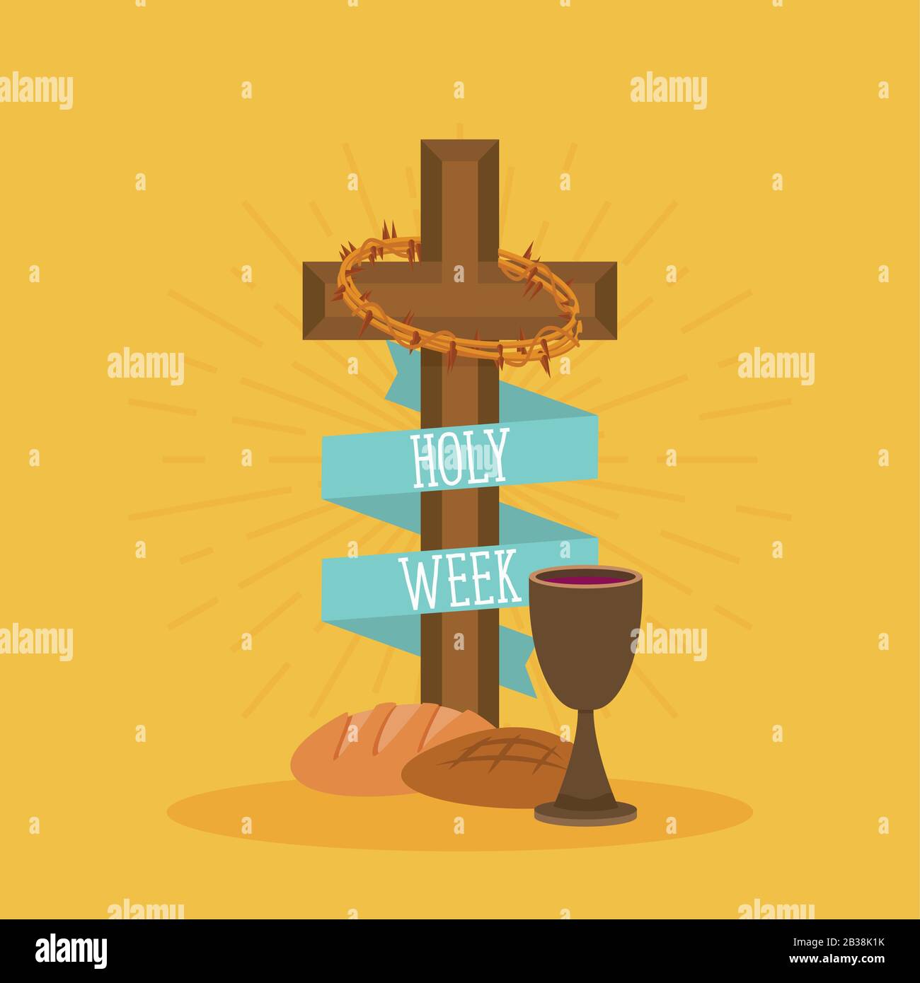 Holy week card Stock Vector Image & Art - Alamy